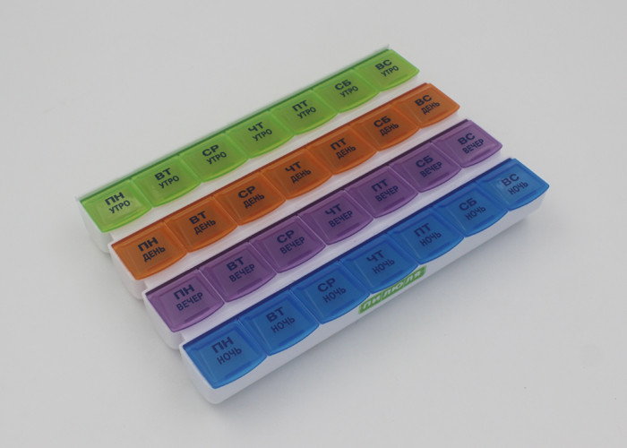 Eco - Friendly Medicine Pill Containers / Plastic 30 Day Pill Box For ...